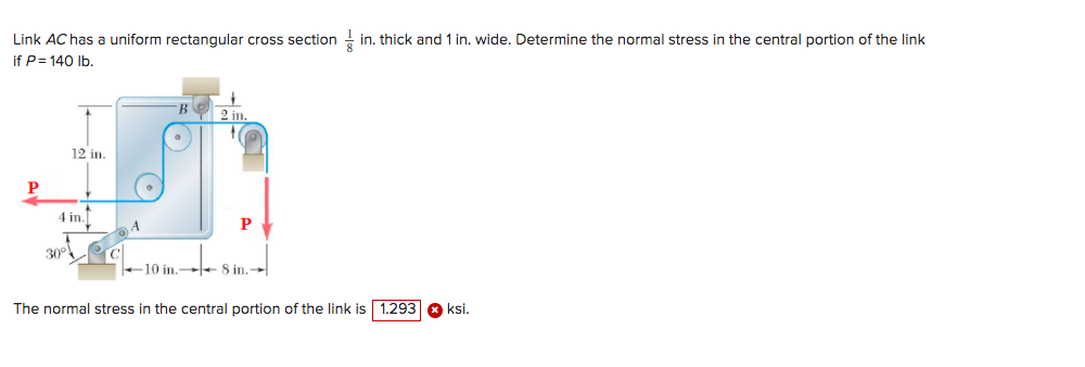 Solved Link Ac Has A Uniform Rectangular Cross Section 81