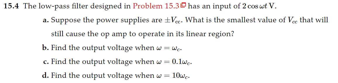 Solved 15.4 ﻿The low-pass filter designed in Problem 15.3 | Chegg.com