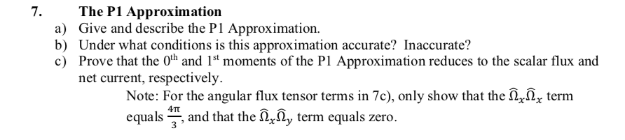 The P1 Approximation a) Give and describe the P1 | Chegg.com