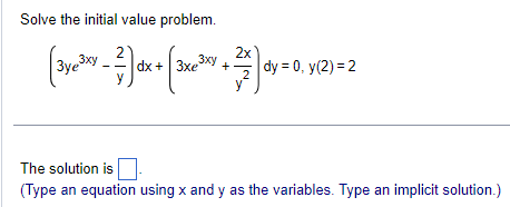 Solved Solve the initial value problem. | Chegg.com