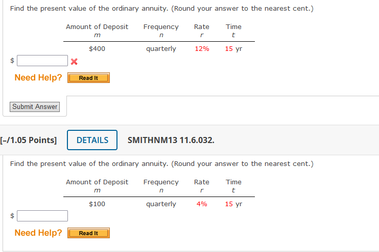 Solved Find the present value of the ordinary annuity. | Chegg.com