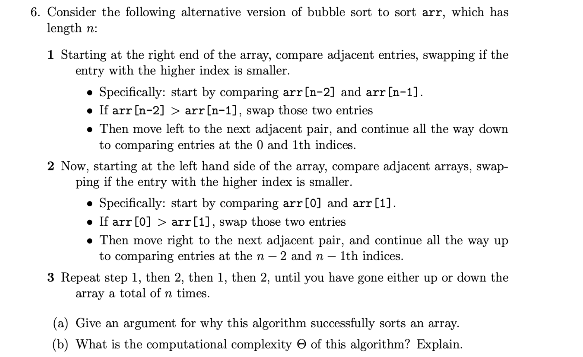 Solved 6. Consider the following alternative version of | Chegg.com