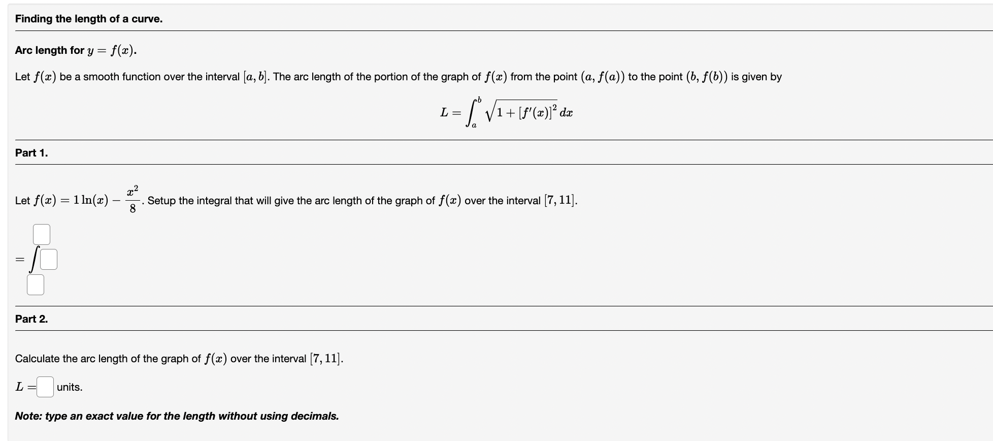 Solved Arc length for y=f(x). Let f(x) be a smooth function | Chegg.com