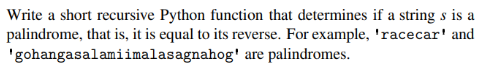 Solved Write a short recursive Python function that | Chegg.com