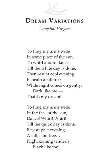 2. Compare the two stanzas in Langston Hughes’s poem | Chegg.com