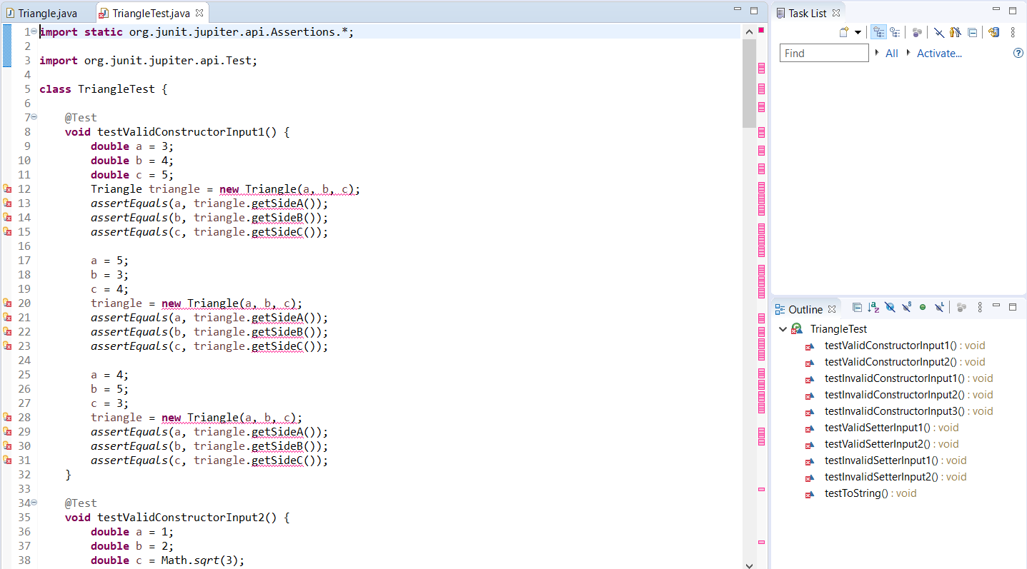 Solved Lab 2: Encapsulating Triangle Data In Lab 1 we wrote | Chegg.com