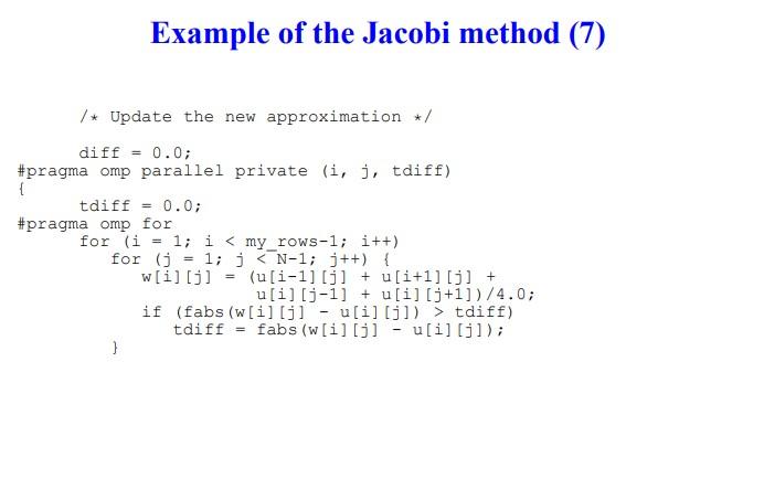 Can you help to implement the following Openmp | Chegg.com