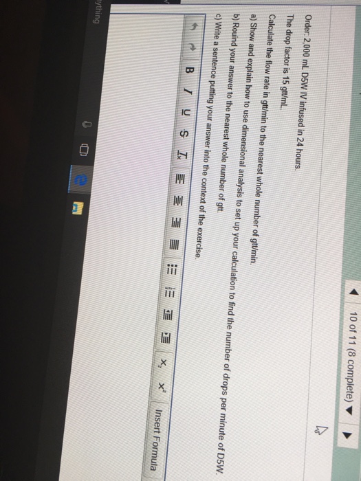 Solved The drop factor is 15 gtt/mL. Calculate the flow | Chegg.com