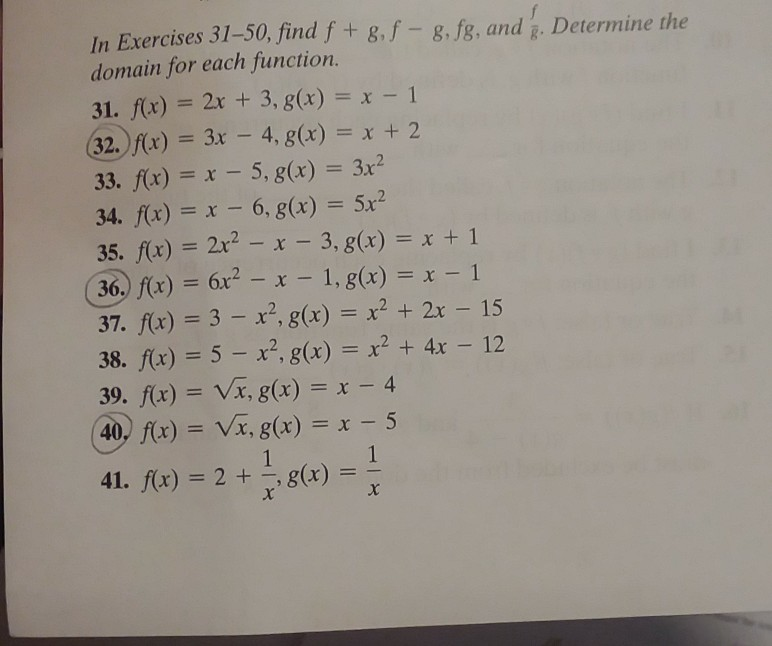 Solved In Exercises 31–50, find f + 8,5-8,fg, and 3. | Chegg.com