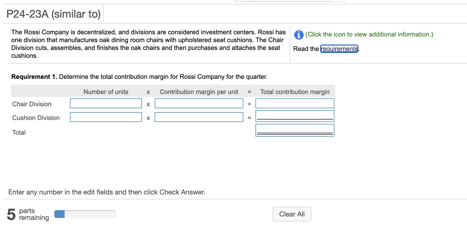 Solved P24-23A (similar to) (Click the icon to view | Chegg.com