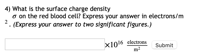 Solved A red blood cell may carry an excess charge of about | Chegg.com