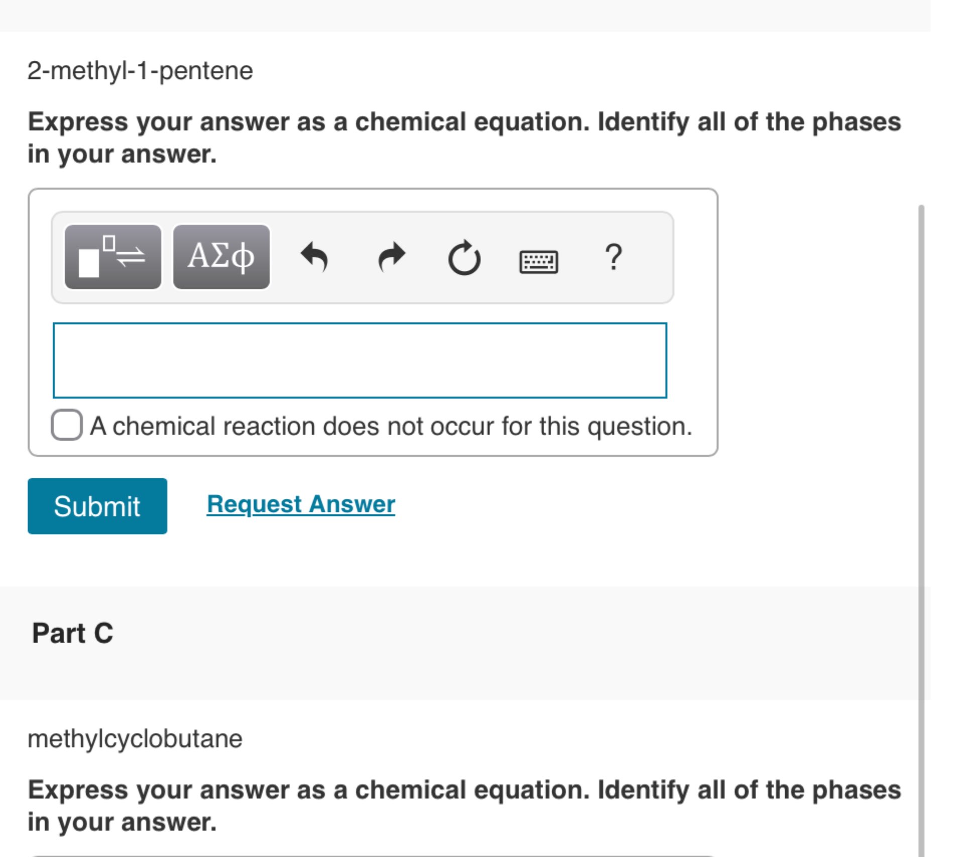 Solved 2-methyl-1-penteneExpress your answer as a chemical | Chegg.com