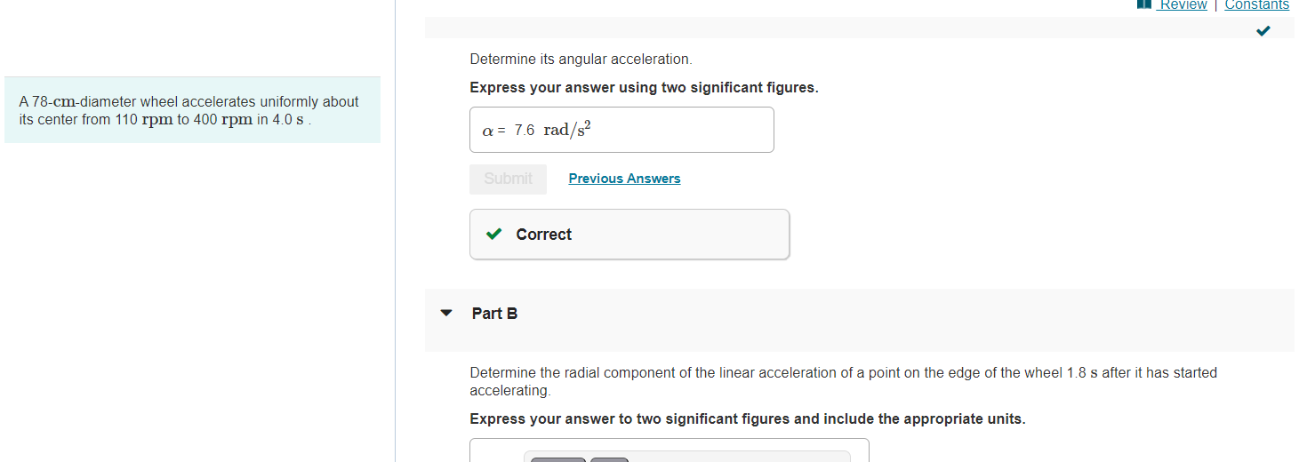 Solved Determine its angular acceleration. Express your | Chegg.com