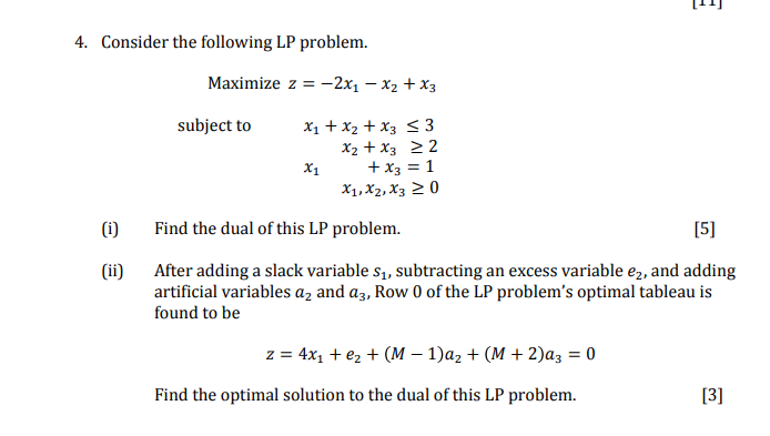 Solved 4. Consider the following LP problem. Maximize | Chegg.com