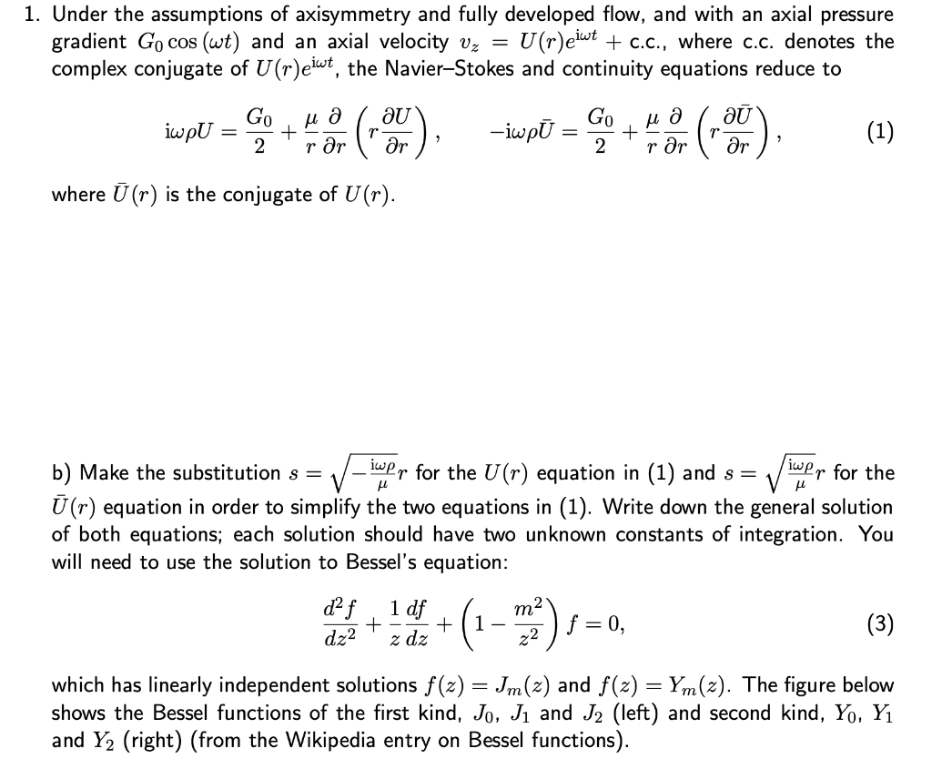 1. Under the assumptions of axisymmetry and fully | Chegg.com