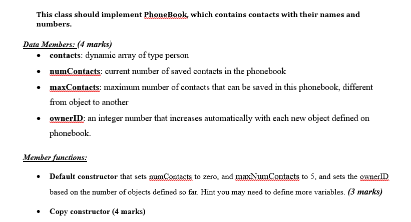 Solved This class should implement PhoneBook, which | Chegg.com
