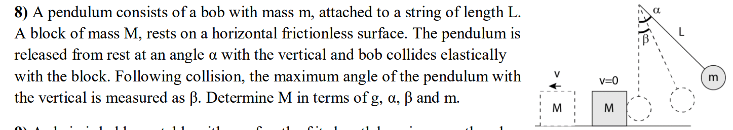 Solved A pendulum consists of a bob with mass m, ﻿attached | Chegg.com