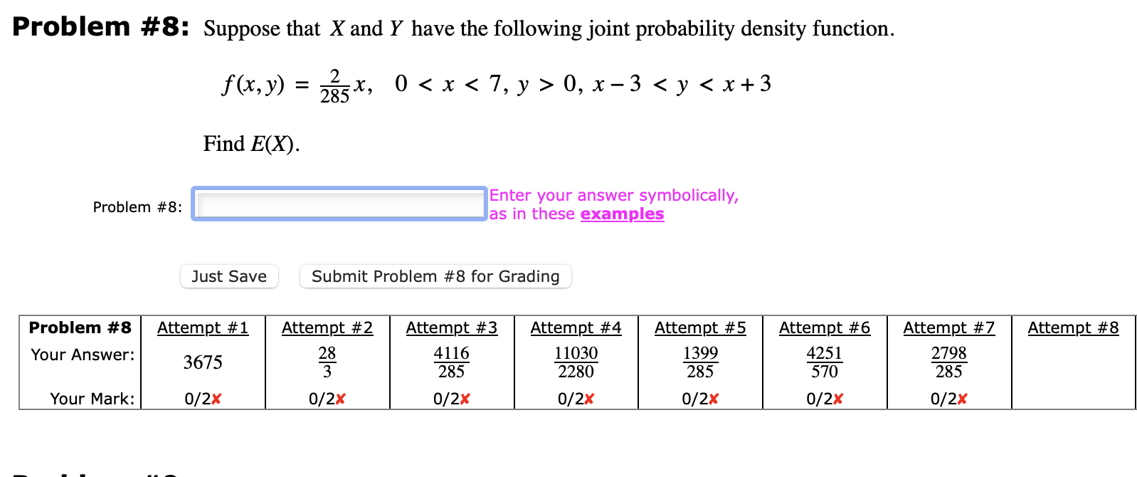 Solved oblem \#8: Suppose that X and Y have the following | Chegg.com