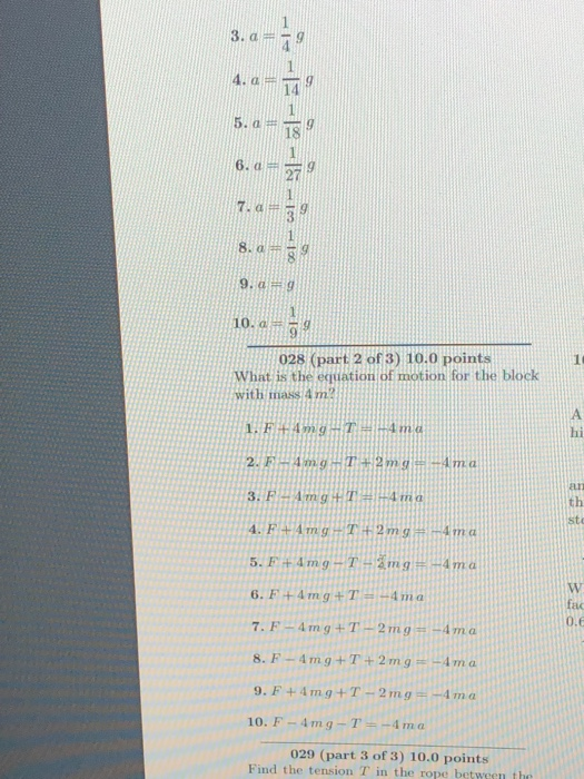 Solved Help with 3 part physics problem #27-#29. | Chegg.com
