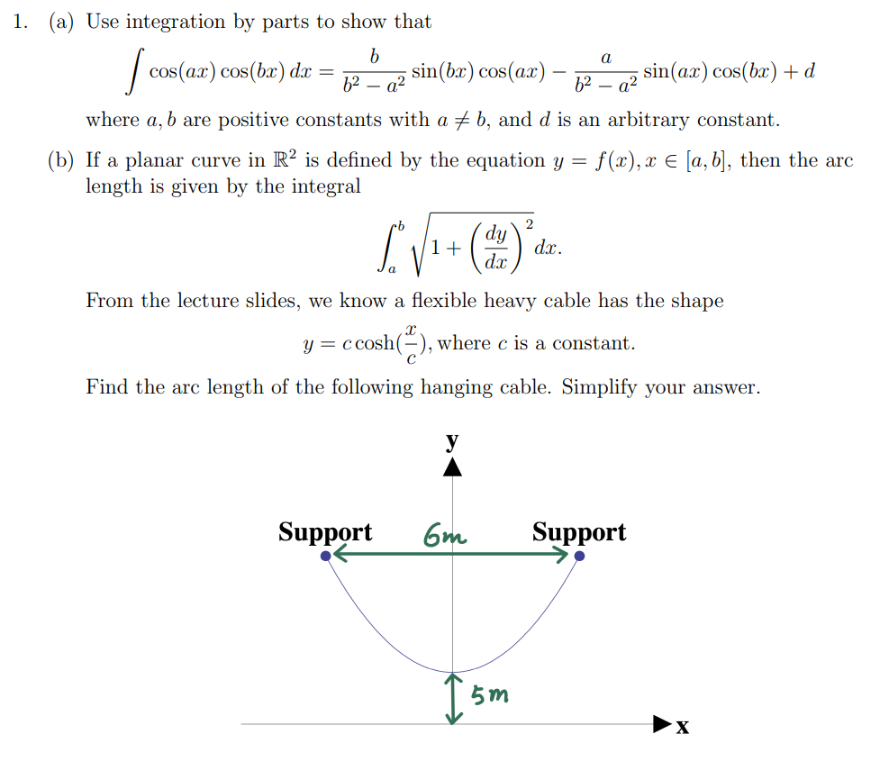 Solved 1. (a) Use integration by parts to show that | Chegg.com