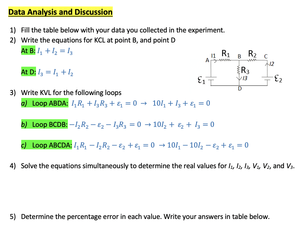 Solved Data Analysis and Discussion 1) Fill the table below | Chegg.com