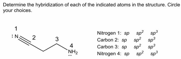Solved Determine The Hybridization Of Each Of The Indicated