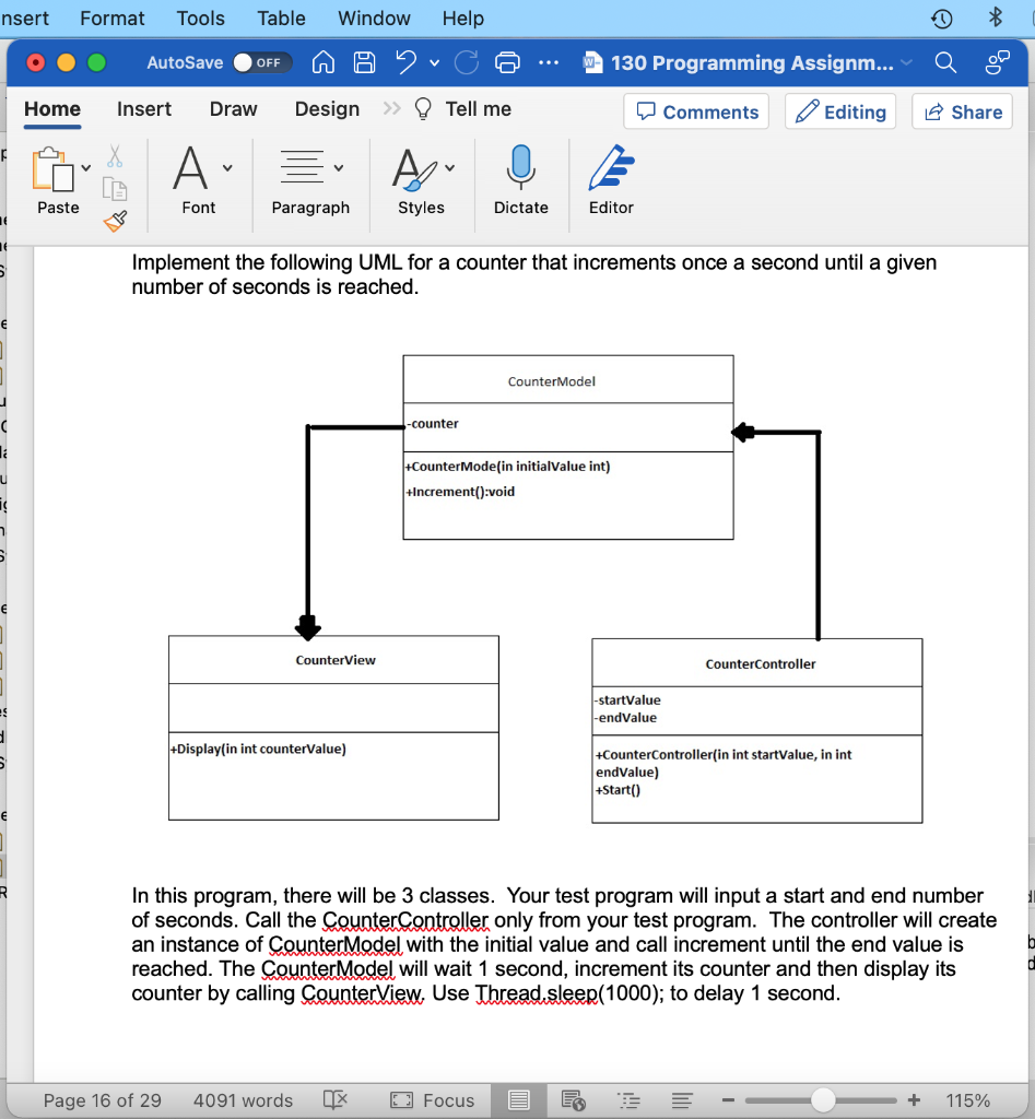 Solved Implement the following UML for a counter that | Chegg.com