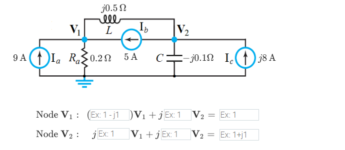 Solved Node V1:,|V1+j,V2= ﻿Node V2:,j,V1+j,V2=Please make | Chegg.com
