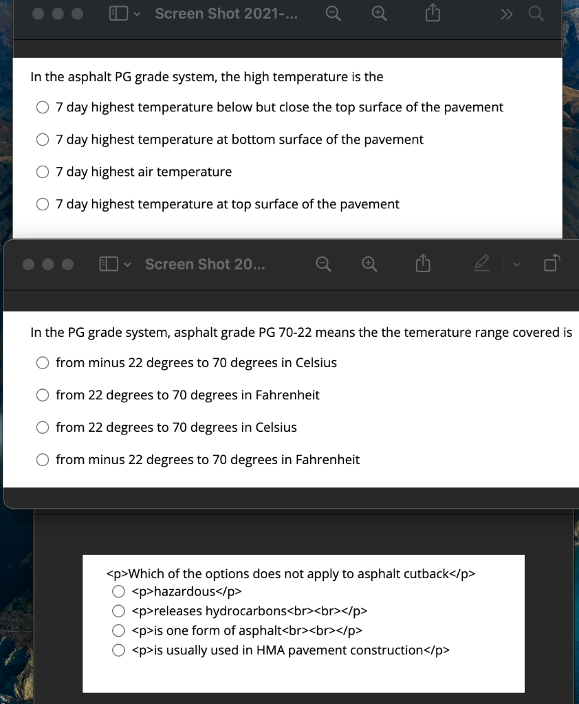 Solved Screen Shot 2021-... In the asphalt PG grade system, | Chegg.com