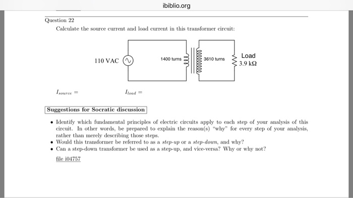 Solved Calculate the source current and load current in this | Chegg.com