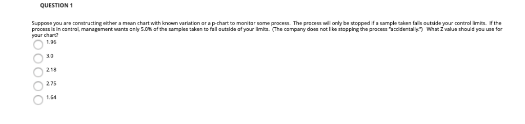 Solved QUESTION 1 Suppose you are constructing either a mean | Chegg.com