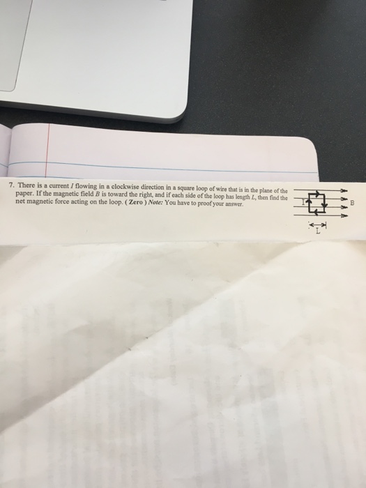 Solved There is a current I flowing in a clockwise direction | Chegg.com