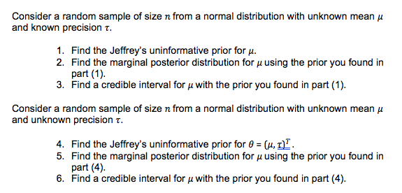 Solved Consider a random sample of size n from a normal | Chegg.com