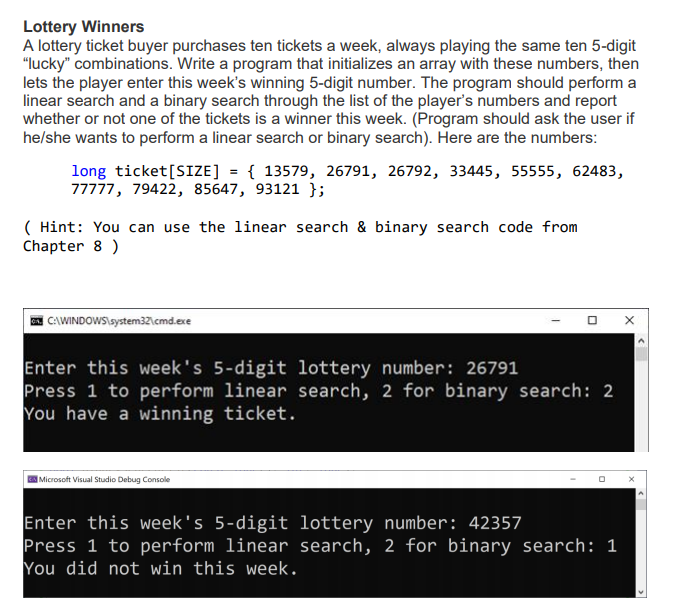 Solved Lottery Winners A lottery ticket buyer purchases ten | Chegg.com