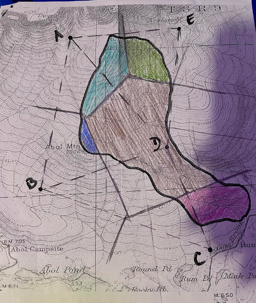 Solved 2. Use the Mt. Katahdin, Maine topo-map with outlined | Chegg.com