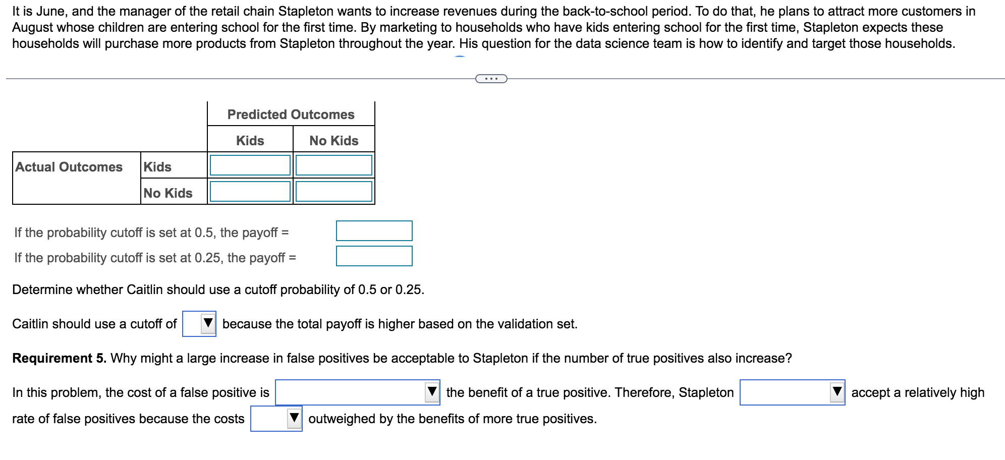 Solved Requirements Requirements 1. Calculate the false | Chegg.com
