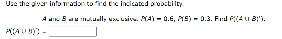 Solved Use the given information to find the indicated | Chegg.com