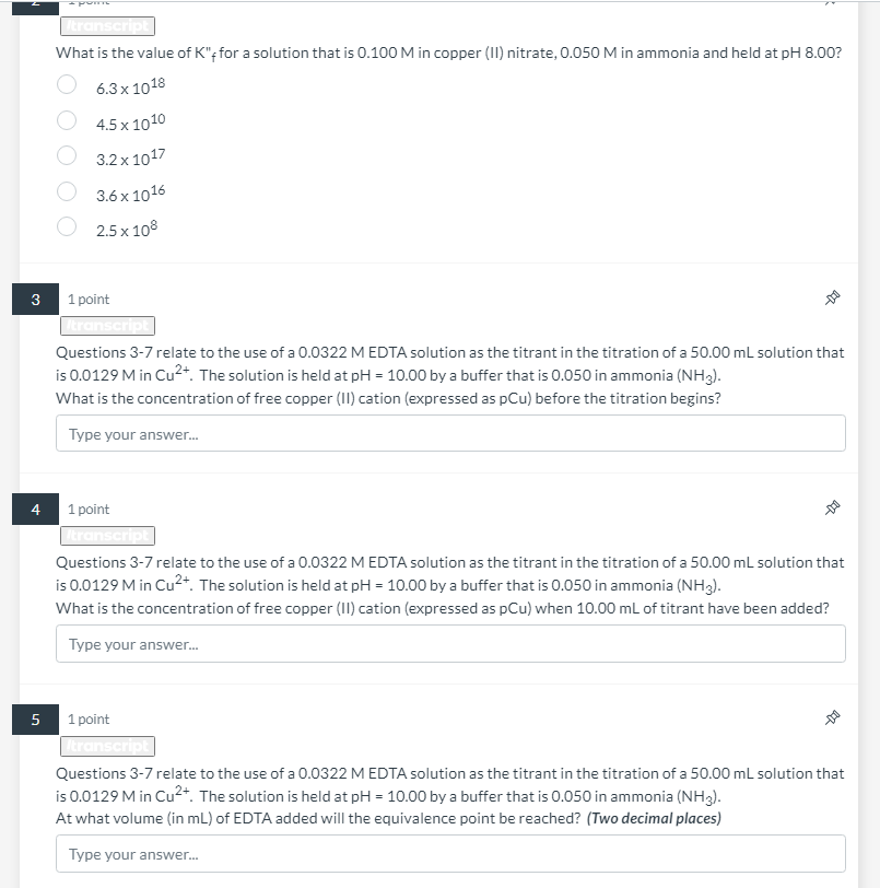Solved What is the value of Kf for a solution that is 0.100M | Chegg.com