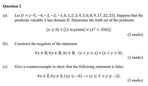 Solved Question 2 (a) Let D = | Chegg.com