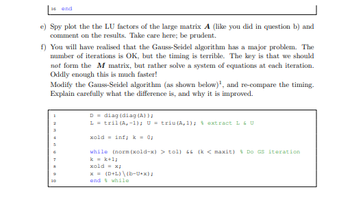 Large-scale linear algebra 4. This question is all | Chegg.com