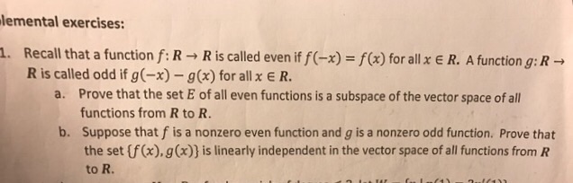 Solved Recall that a function f: R rightarrow R is called | Chegg.com