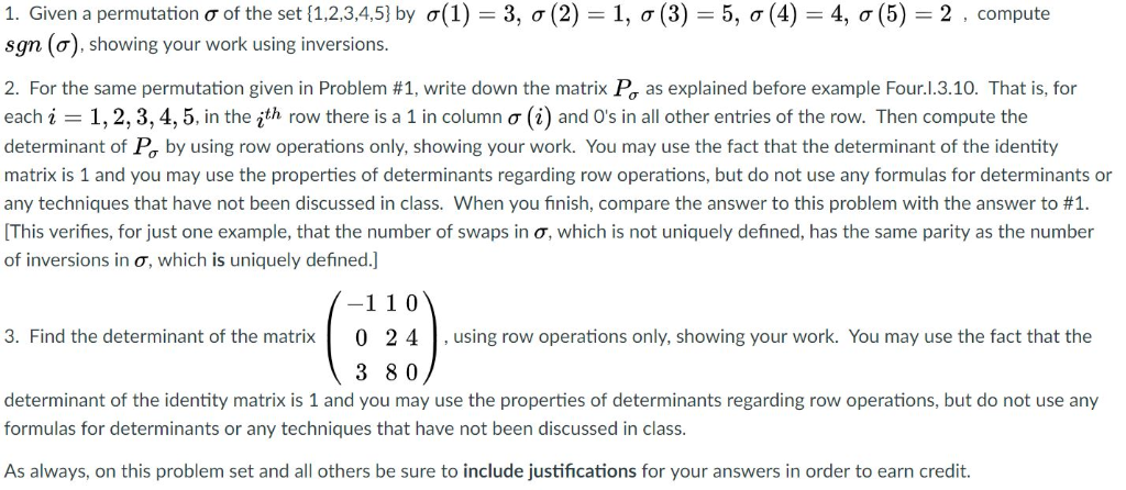 Solved 1 Given A Permutation ơof The Set 12349 By ơ1 3