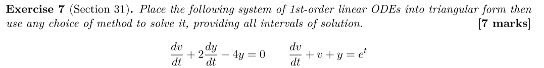 Solved Exercise 7 (Section 31). Place the following system | Chegg.com Solved Exercise 7 (Section 31). Place the following system | Chegg.com