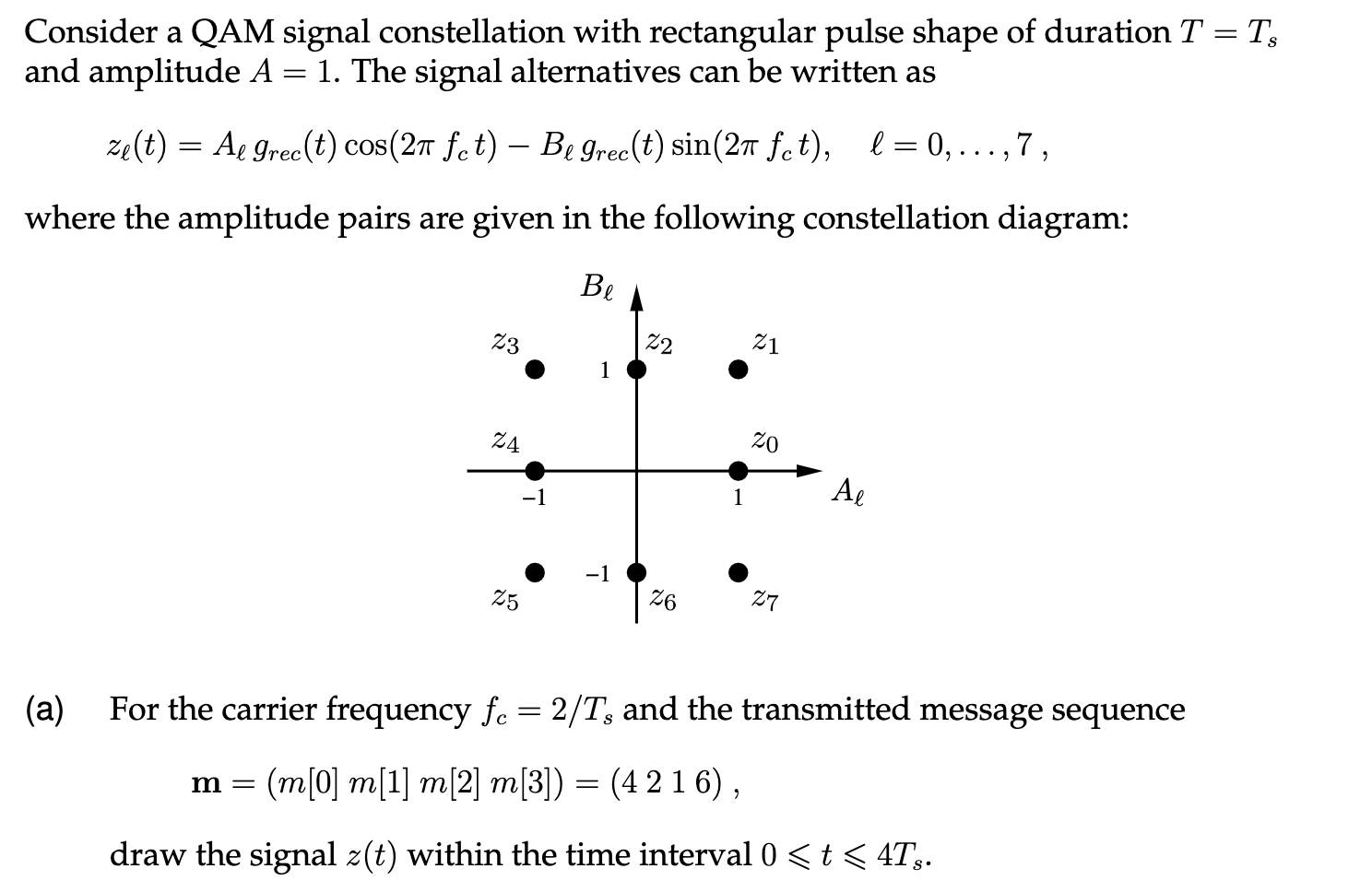 Consider a QAM signal constellation with rectangular | Chegg.com
