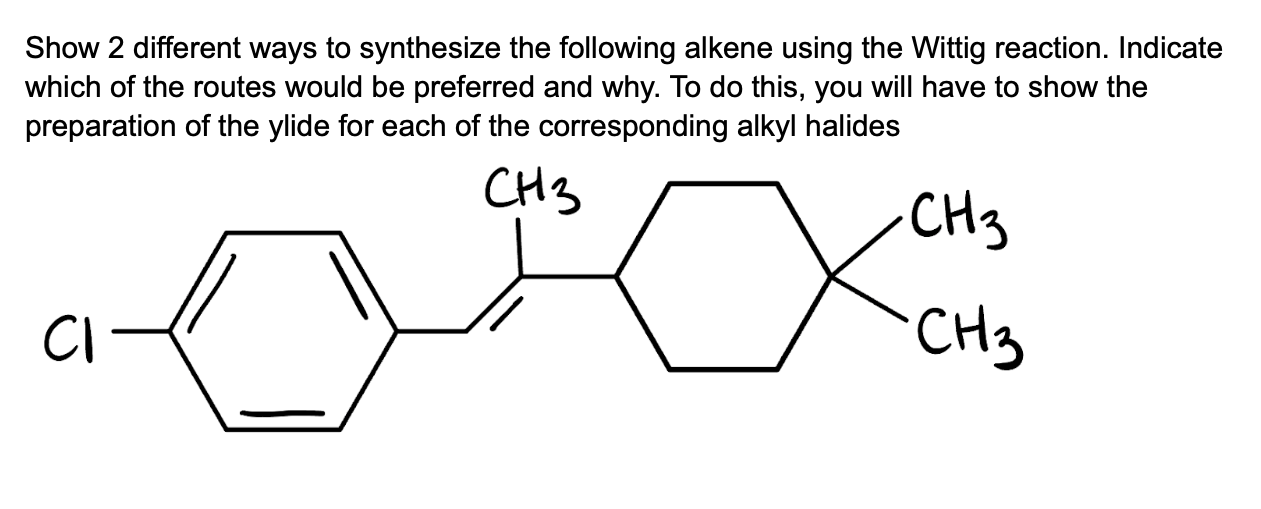 Show 2 different ways to synthesize the following | Chegg.com