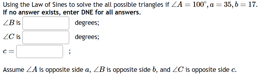 Solved Using the Law of Sines to solve the all possible | Chegg.com