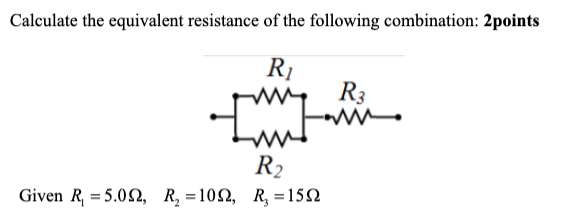 Solved Calculate the equivalent resistance of the following | Chegg.com