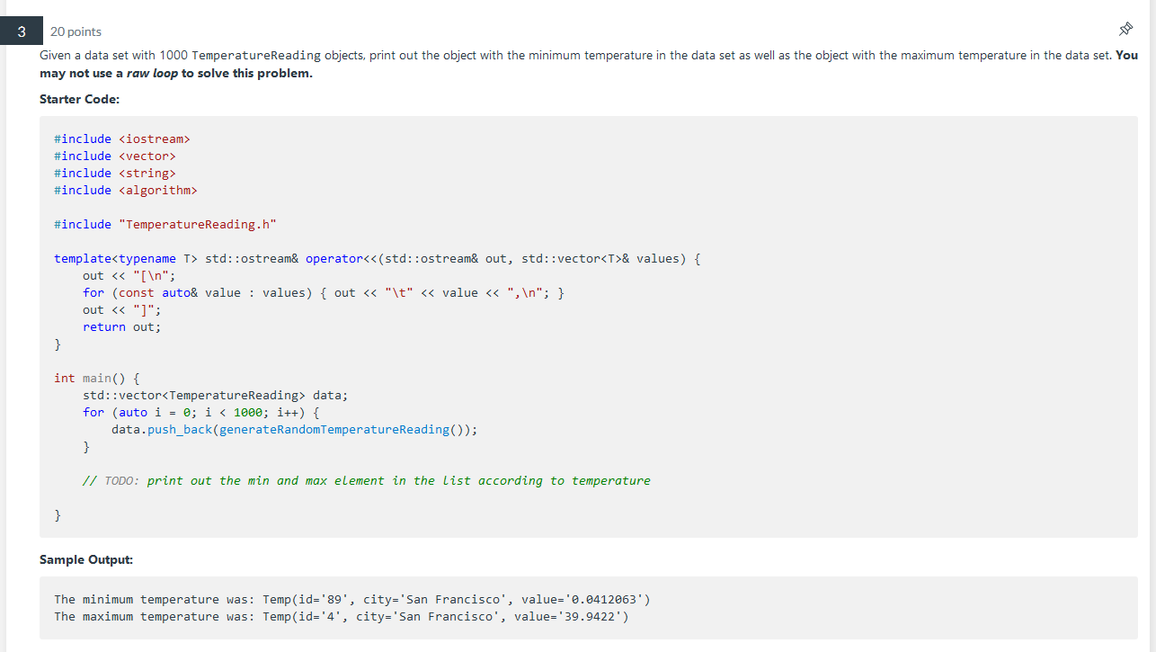 Solved 20 points may not use a raw loop to solve this | Chegg.com