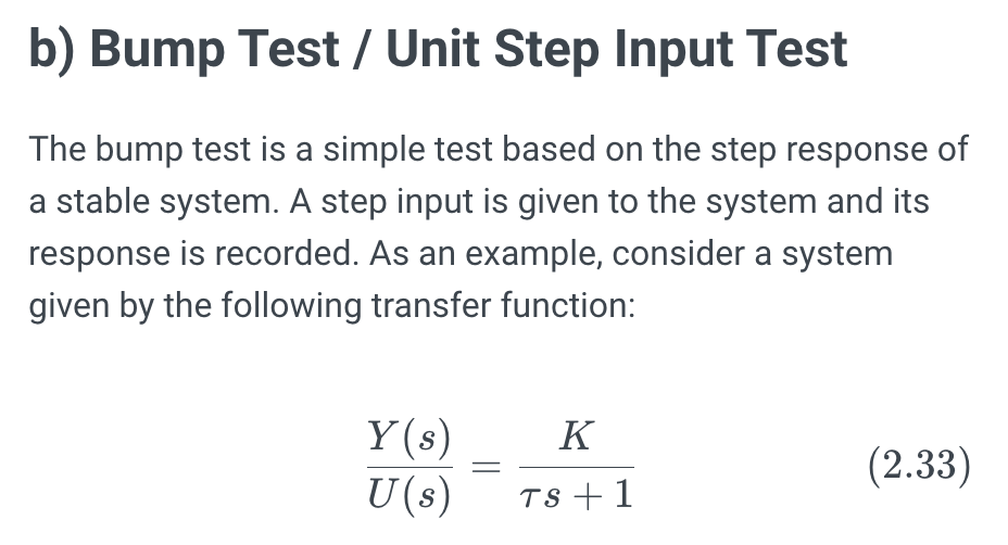 Solved Referring to Bump Test, find the equation of | Chegg.com