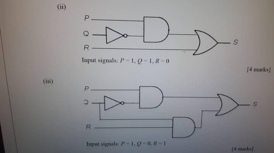 Solved 4(a) Write the Boolean expression and output signals | Chegg.com